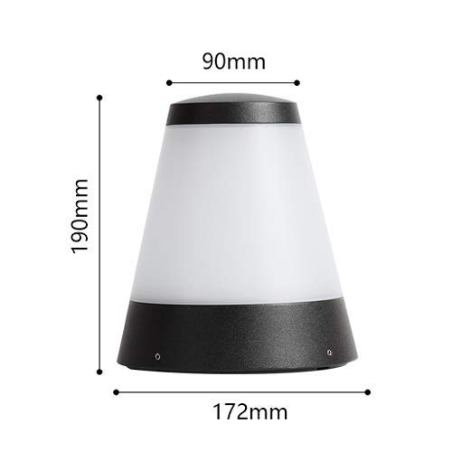 ZZYJYALG Anti-Rust European Aluminum PC Post Lights Triangle Modern LED Grey Outdoor Waterproof Pillar Lights Landscape Lawn Garden Villa Home Lighting Column Lights