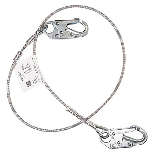 Positioning Lanyard, 6 ft, 310 lb. Weight Capacity, Silver