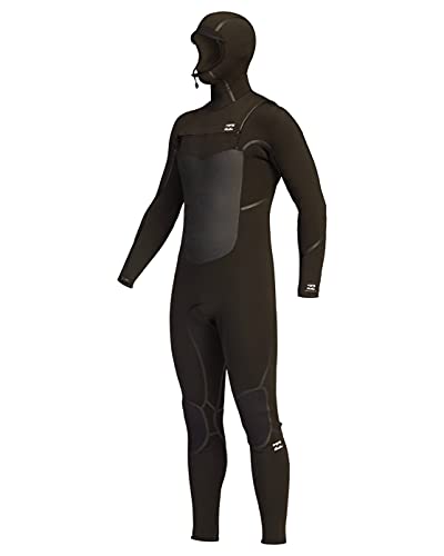 Billabong Mens 5/4mm Absolute Plus Chest Zip Hooded Full Wetsuit - Black | X-Large