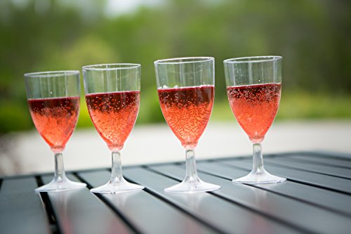 Party Essentials WINEBOX-6 Hard Plastic 1-Piece Wine Glass, 8-Ounce Capacity, Clear (Case of 48)