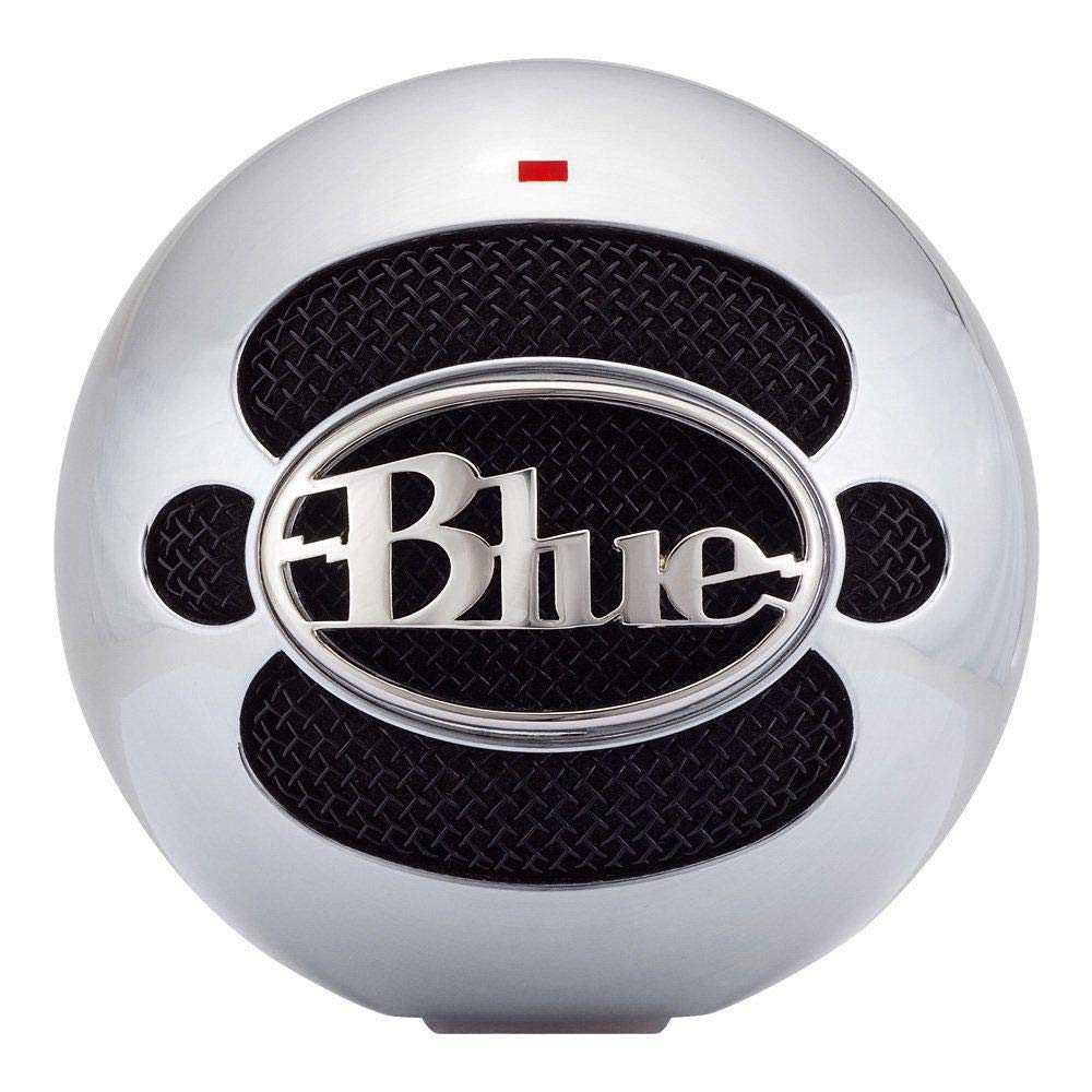 Blue Snowball USB Microphone - Stand Not Included - Brushed Aluminum (Renewed)