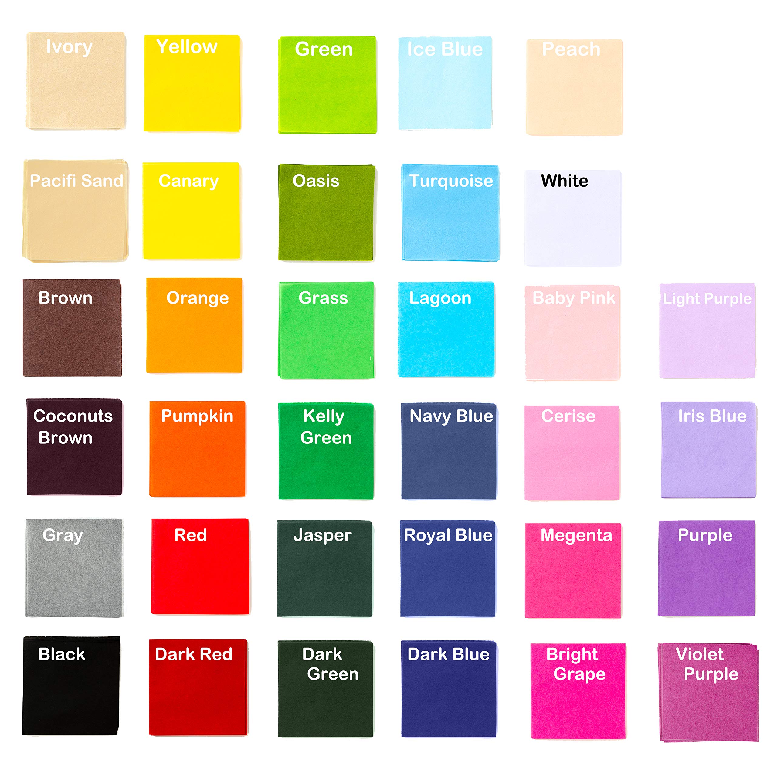 Exquiss 3400pcs Tissue Paper Squares 4 inch Bulk 34 Colors for Art Paper Craft Scrunch Art Kids Craft DIY Craft Tracing Scrapbooking Embellishments Rainbow School Supplies (4 x 4 inch)