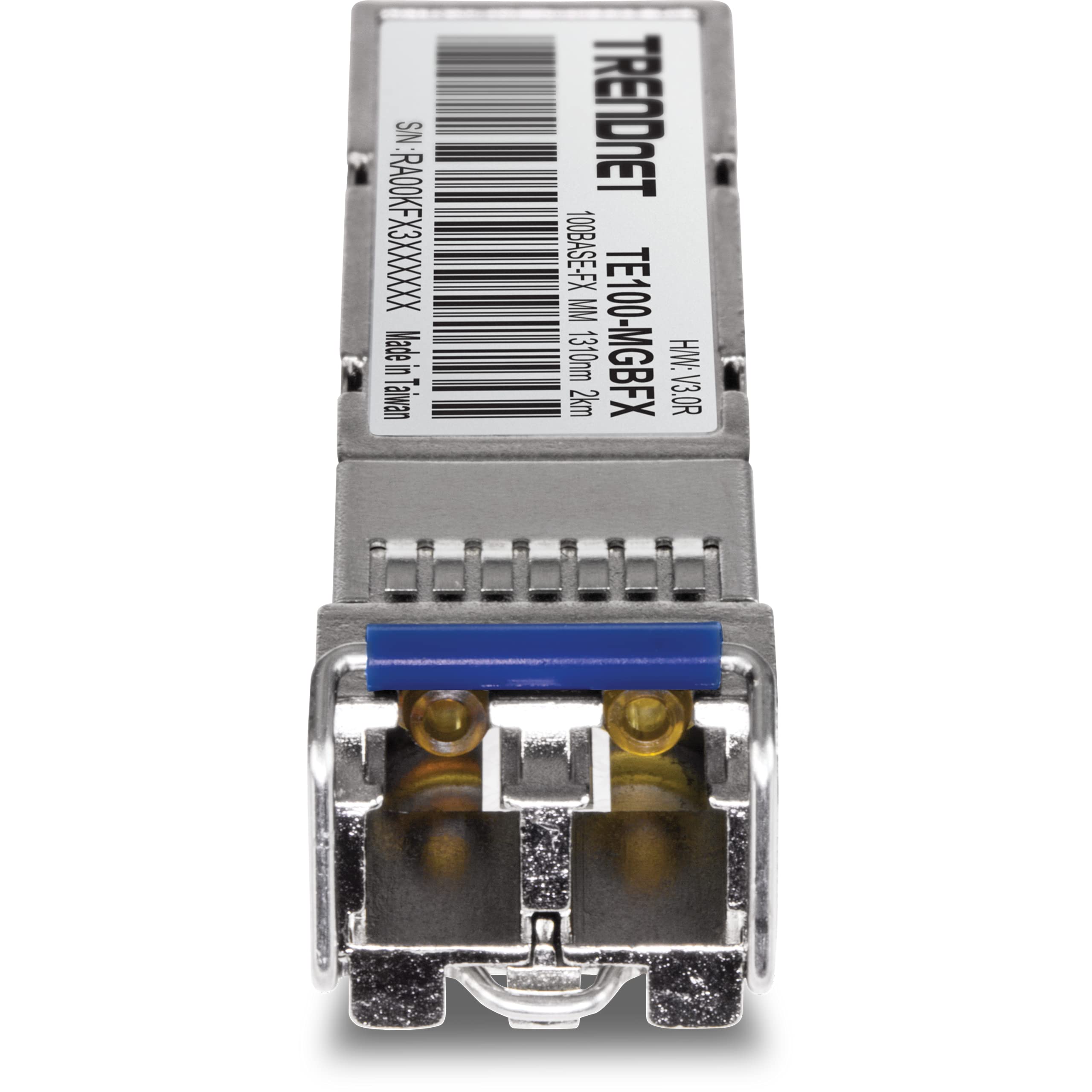 TRENDnet SFP to RJ45 100Base-FX Multi-Mode LC Module, TE100-MGBFX, Compatible with Mini-GBIC, Supports 1310 nm, Up to 155 Mbps, Hot-Pluggable, Up to 2 Km (1.2 Miles), Lifetime Protection