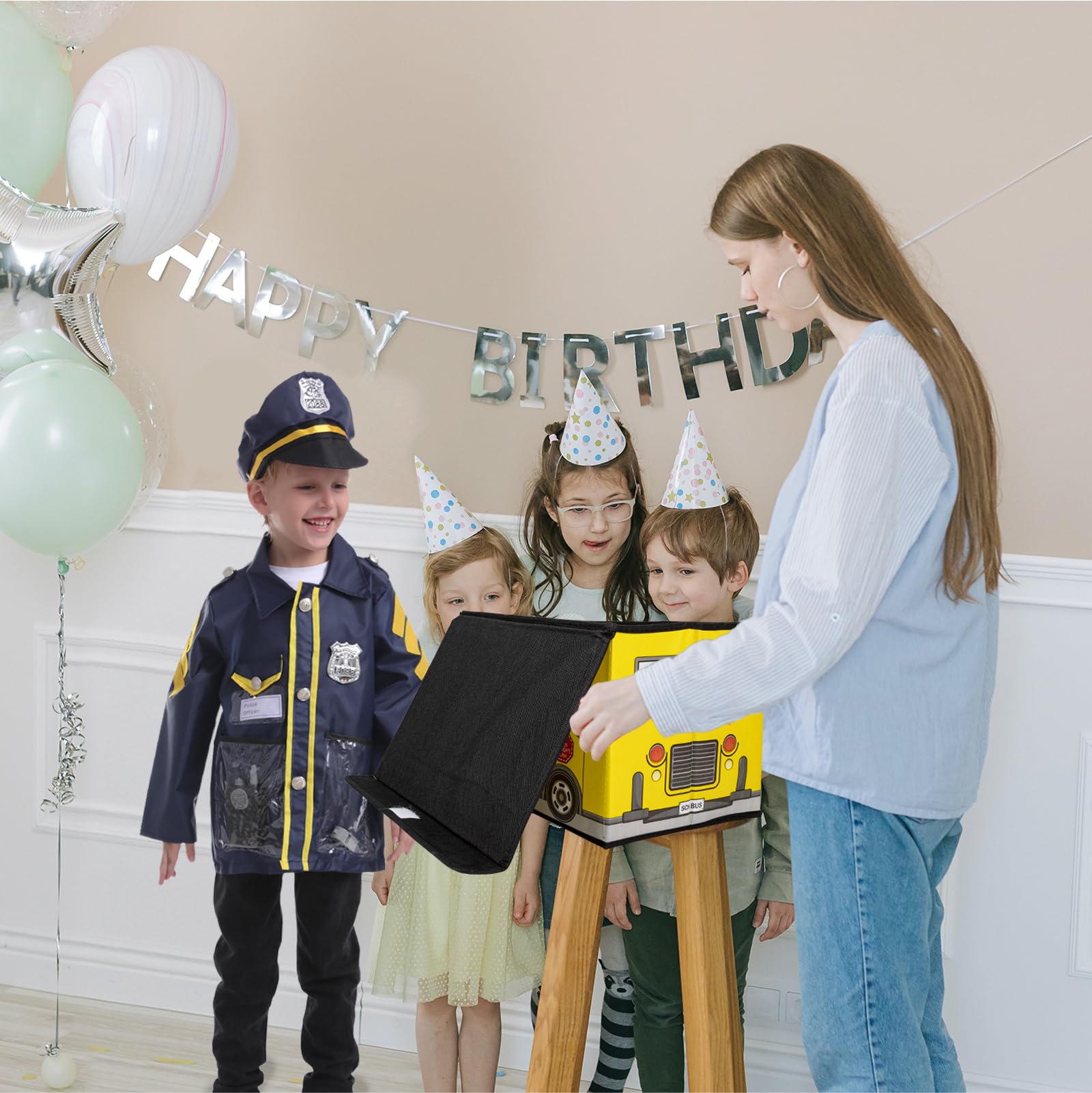 TopTie 6 Sets Kids Costumes with Storage Box, Dress Up Pretend Play Uniforms with Accessories Aged 3-7