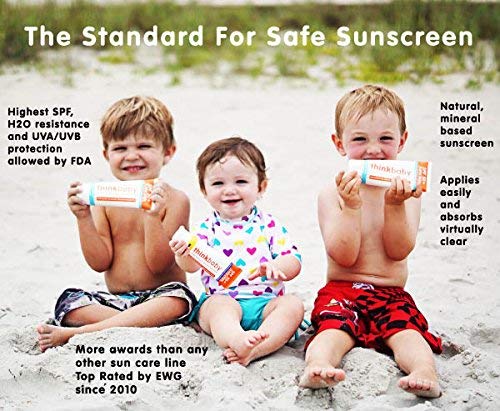 thinksport Kid's Safe Sunscreen, SPF 50 Plus, 3 Fluid Ounce