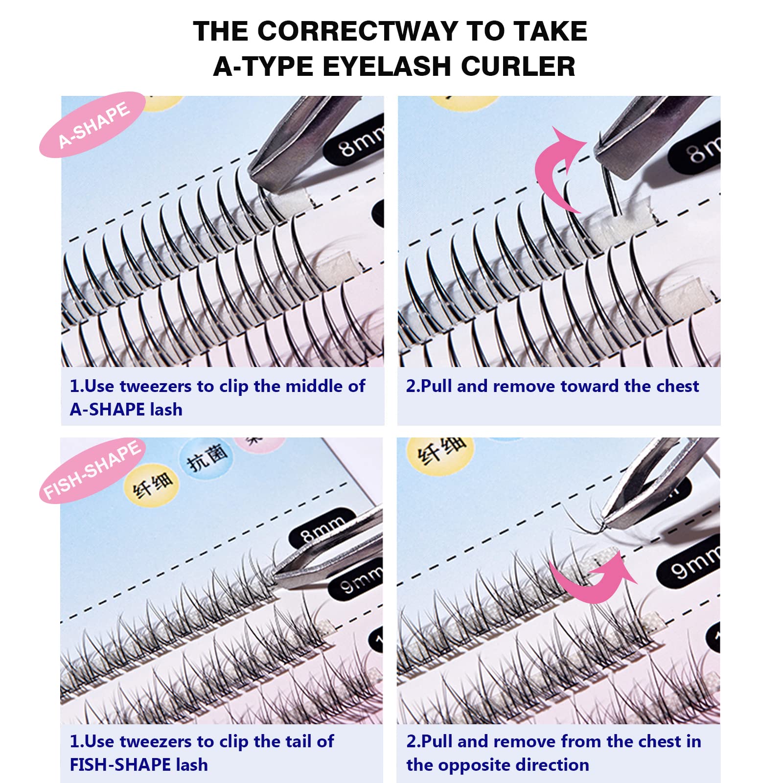 BlueSmurfs Individual Fairy Eyelashes Extensions Fluffy DIY Cute Eye Cluster Eyelashes Natural Faux Mink False Eye Lashes Multipack of 170 Mini Individuals Fairy Lash Clusters (Include Bottom Lashes)