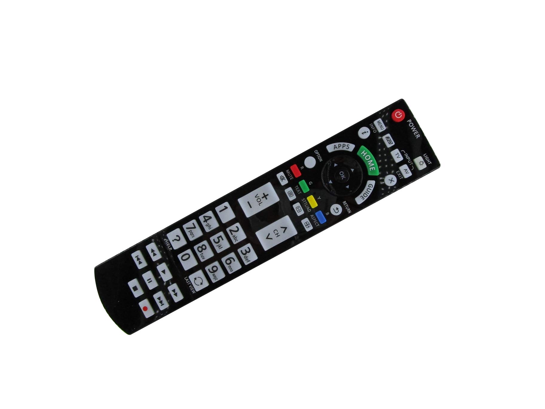 HCDZ Replacement Remote Control for Panasonic Viera N2QAYB000862 TC-P55VT60 TC-P60VT60 TC-P60ZT60 TC-P65VT60 TC-P65ZT60 TX-P65VT50 55/60/65" Class 1080p Plasma Full HDTV LED TV
