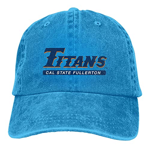 Cal State Fullerton Titans Classic Cowboy Hat Adjustable Baseball Cap Unisex Casual Sports Hat Blue