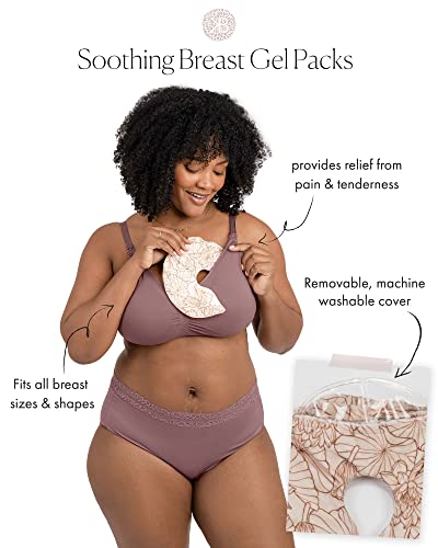 Kindred Bravely Soothing Breast Gel Pads | Hot or Cold Gel Packs for Breastfeeding & Pumping (2 Pack)