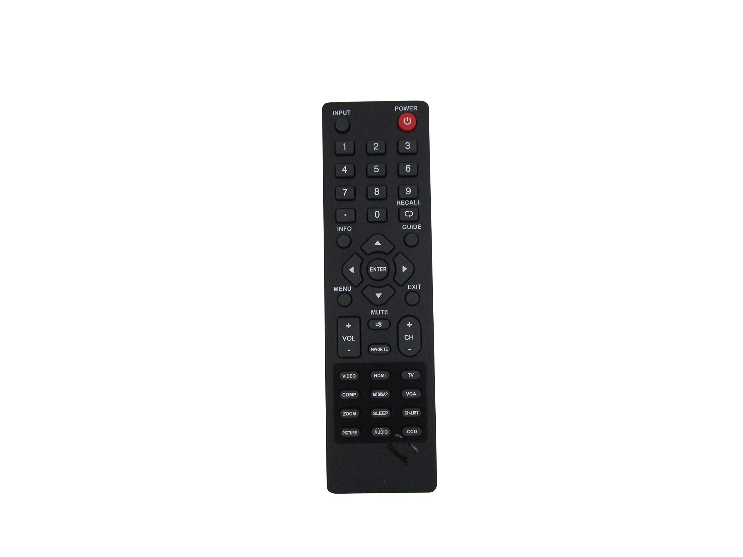 HCDZ Replacement Remote Control for Dynex DX-22L150A11 DX-22LD150A11 DX-24E150A11 DX-24L150A1 DX-24L150A11 LCD LED HDTV TV