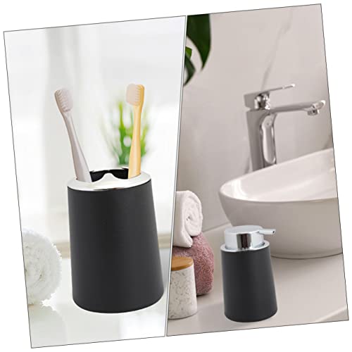 Cabilock 3 Sets Bathroom Set Makeup Accessories Bath Accessories soap Dish Tumbler rinsing Cup soap Lotion Dispenser Foam soap Dispenser Toilet Accessories take a Bath Washing Cup Plastic