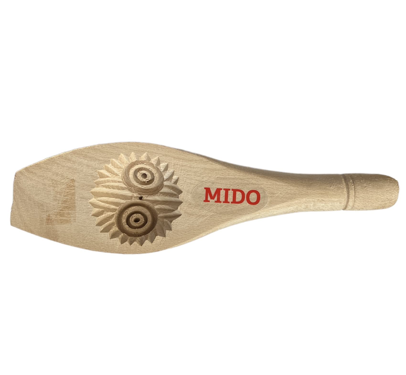 Carved Round Domed Wood Maamoul, Mold (Middle Eastern Cookie Press) 2" Diameter, 3/4" Depth (Two Eyes)