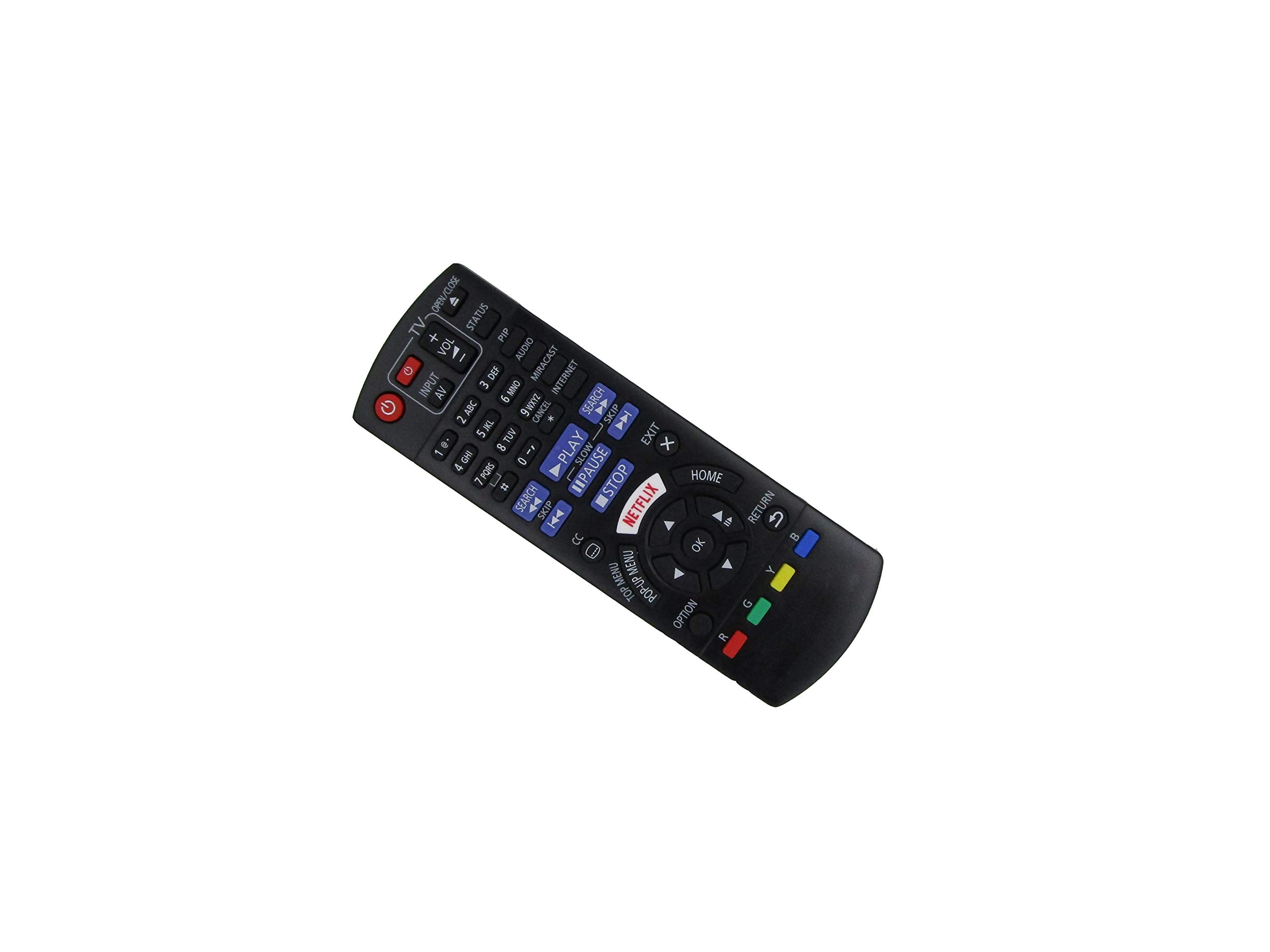 HCDZ Replacement Remote Control for Panasonic DMP-BDT360 DMP-BDT361 DMP-BDT460 DMP-BD94 N2QAYB001023 DMP-BD903 Smart Network 3D Blu-ray Disc Player