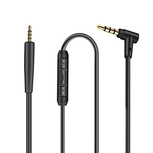 ElloGear Replacement Bose Headphone Cable Cord for Bose Quiet Comfort QC25, QC35, QC35II, JBL E55BT - Cable Audio Aux Cord with Mic Inline Volume Control