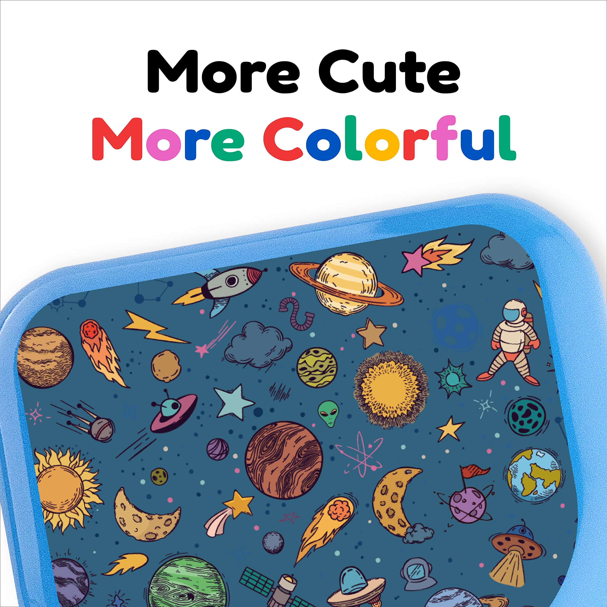 Cute Retainer Cases, Retainer Holder Case 1 Pack, Aligner Case with Funny Cartoon, Night Guard Case with Space Patterns (Blue)