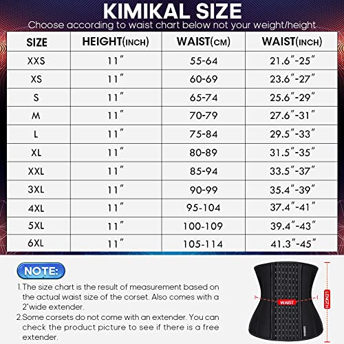 KIMIKAL Women Waist Trainer Corset Belt: Under Clothes Sport Tummy Control Long Torso Shapewear