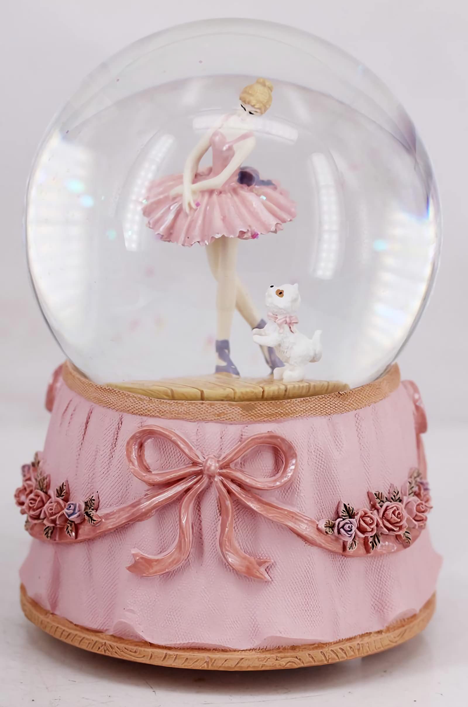 Singeek Ballerina Snow Globe Plays Swan Lake Ballet Tune,Christmas Music Snowglobes Ballet Recital Gifts (Dance with Swan)