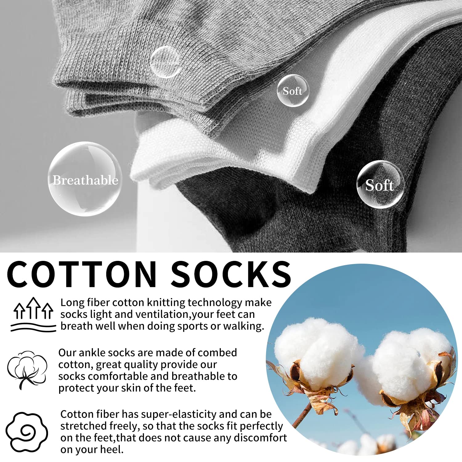 Bluemaple Womens Ankle Socks Women Socks Casual Socks