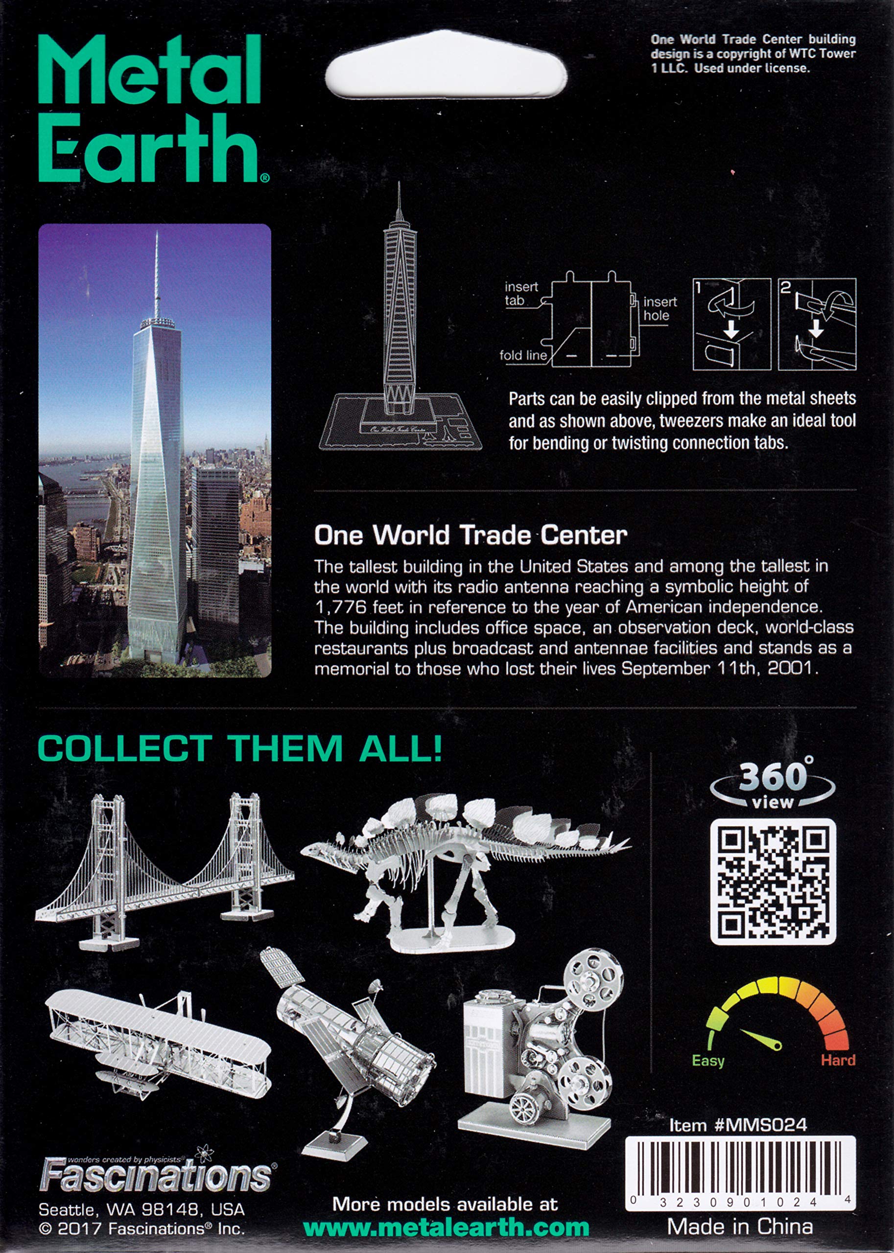 Fascinations Metal Earth One World Trade Center Building 3D Metal Model Kit