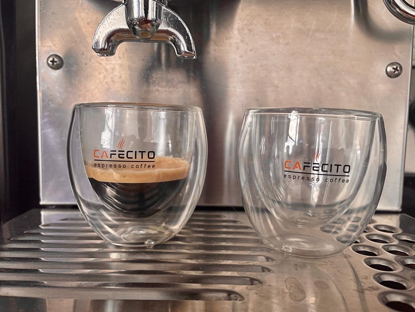 Cafecito Espresso Coffee Cafecito Double Wall Espresso Glass Cups | 80ml Espresso Shot Glass Cups Set of 2 Shot Cups Set
