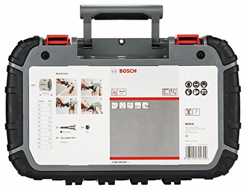 Bosch Professional 17 pcs. HSS Bi-metal Hole Saw Set (for various materials, Ø 20–76 mm, accessory rotary drill)