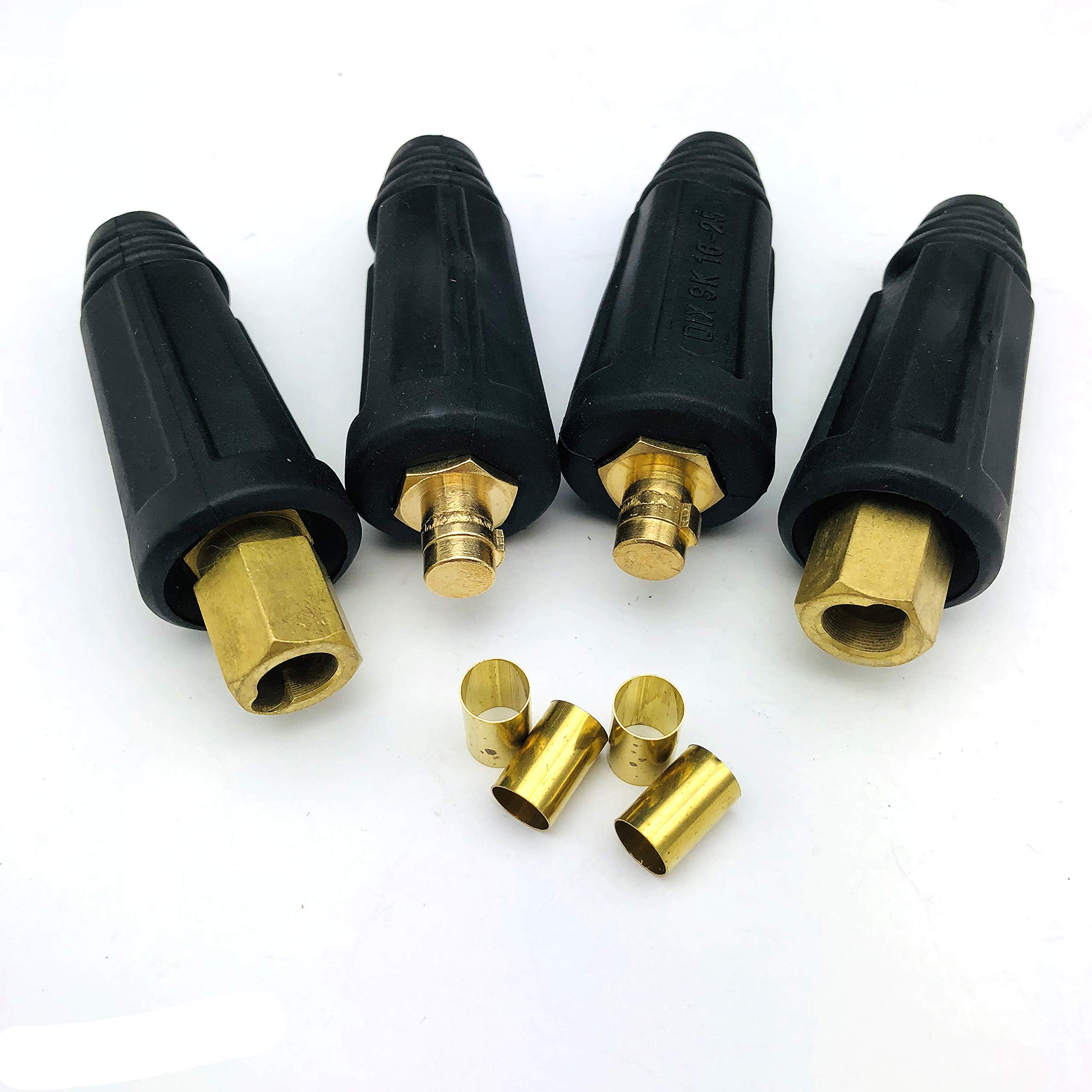 KINGQ Welding Cable Joint Quick Connector Pair DINSE-Style 100Amp-200Amp (#6-#4) 16-25 SQ-MM 2-set