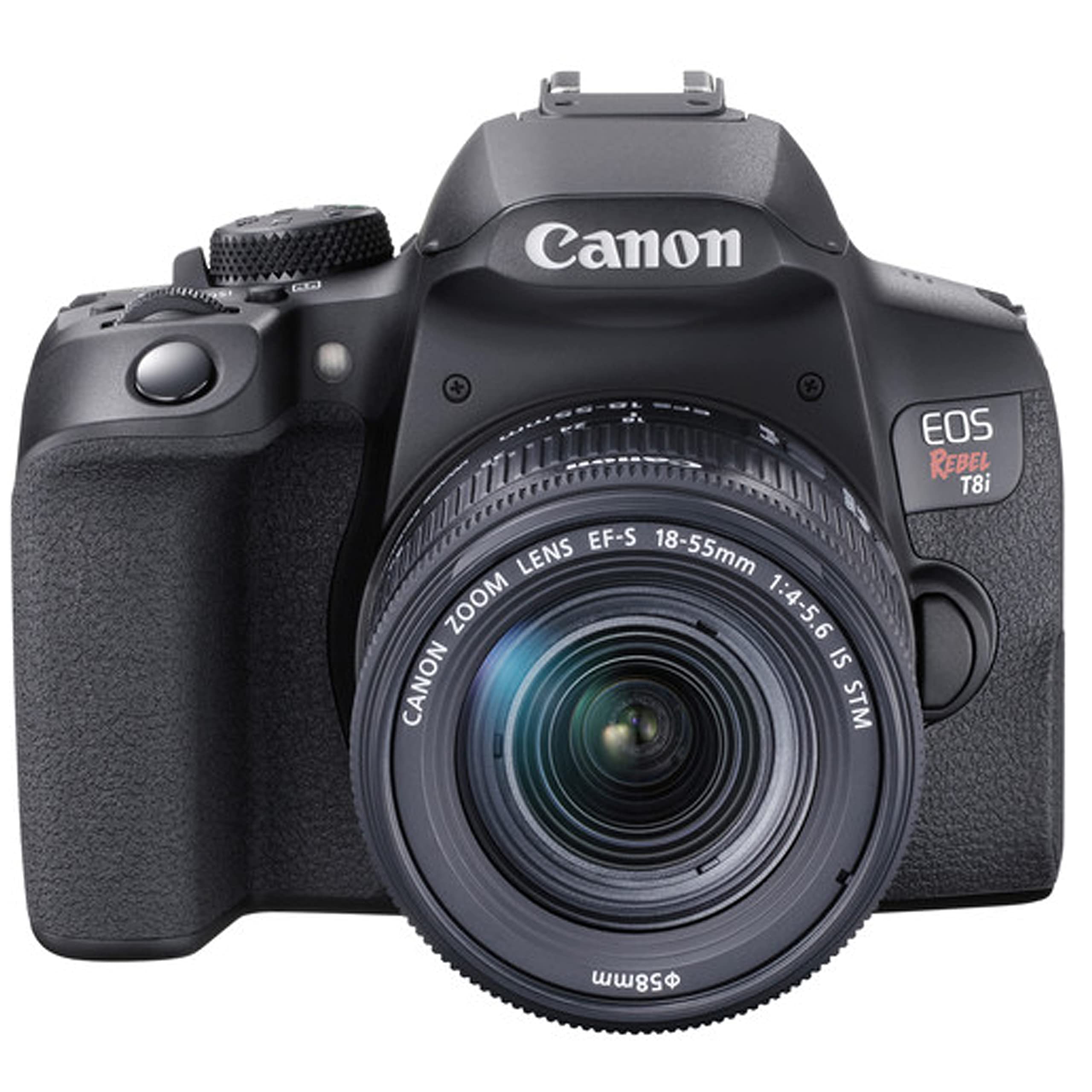 Canon EOS Rebel T8i DSLR Camera w/EF-S 18-55mm F/4-5.6 is STM Lens + 2X 64GB Memory + Case + Filters + Tripod + More (35pc Bundle)