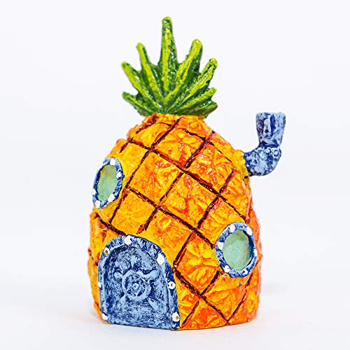 Penn-Plax Officially Licensed Spongebob Squarepants Aquarium Ornament β Pineapple Home (Mini/Small Size) β Perfect for Freshwater and Saltwater Tanks