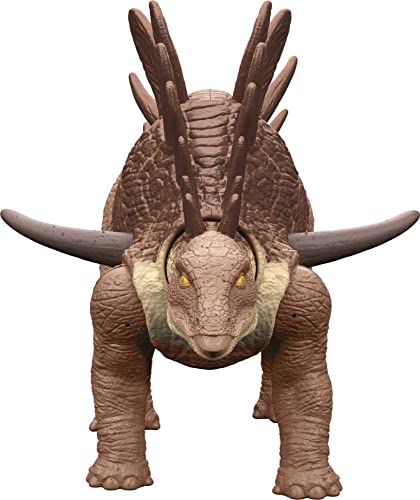 Jurassic World Camp Cretaceous Roar Attack Kentrosaurus Dinosaur Action Figure, Toy Gift with Strike Feature and Sounds