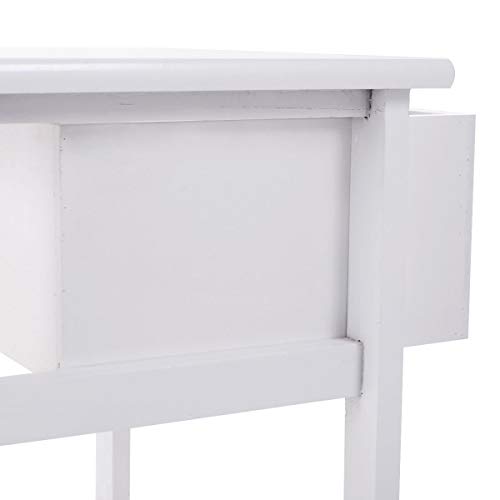 Giantex Nightstand with Drawers Wooden, W/ 2 Storage Baskets and Open Shelf for Bedroom, Bedside Sofa End Table (2, White)