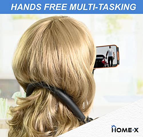 Home-X Around Neck Hands-Free Universal Cellphone Holder, Portable Smartphone Stand for Neck, Great for Streaming, Selfies, Reading – Fits Devices 4.7” to 7.6”