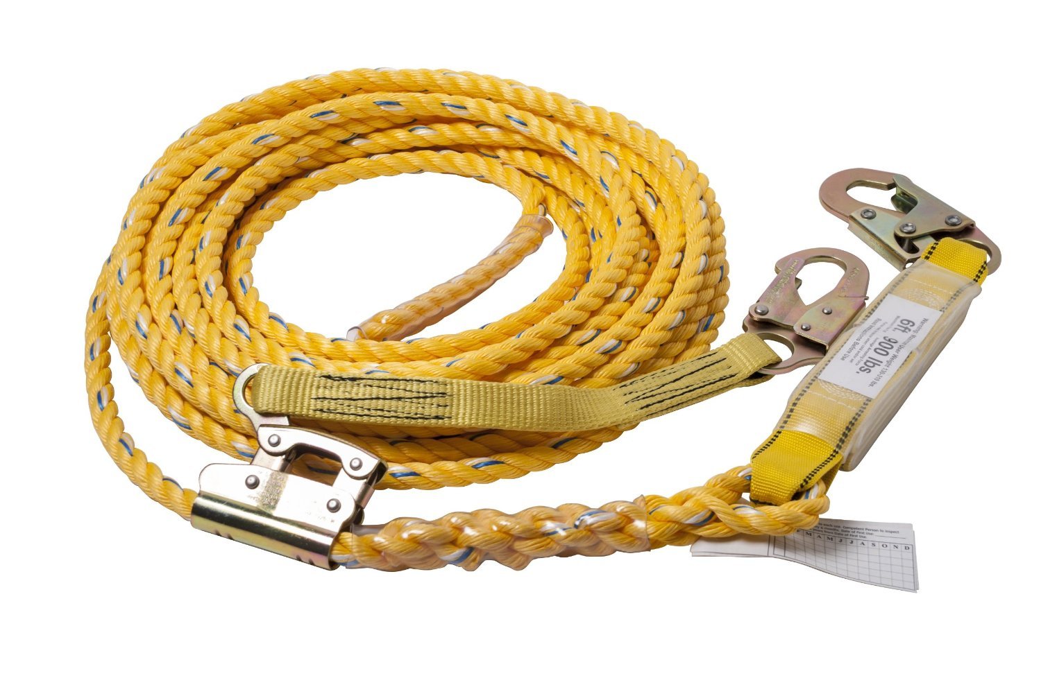 Guardian Fall Protection 11320 VLA-50 Poly Steel Rope with Swivel Snaphook, 50-Foot