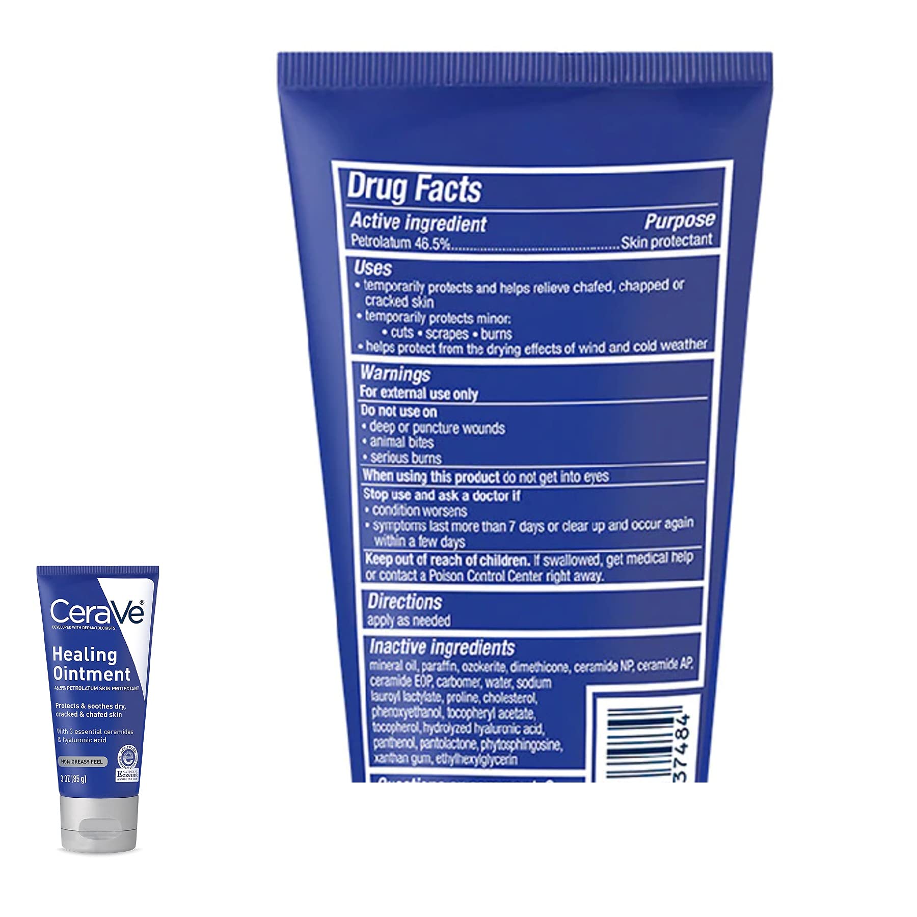CeraVe Moisturizing Cream and Healing Ointment (1.89 oz) Bundle - Choose a 12 oz Tub or A 19 oz Tub (19 oz Tub with Healing Ointment)
