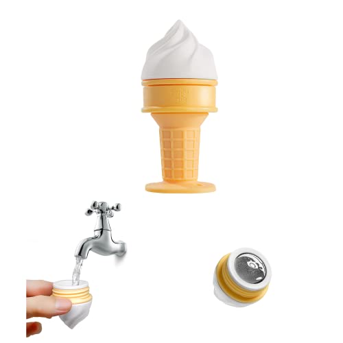 Smily Mia Freezer Teether for Babies 12-18Months,Freezable Ice Cream Toy for 6-12Months Babies,Cold Water Soother for 3-6Months for Teething Pian Relief,Cream White
