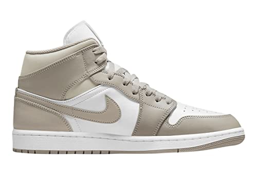 Nike Men's Air Jordan 1 Mid Shoes, College Grey/Light Bone-white, 8.5