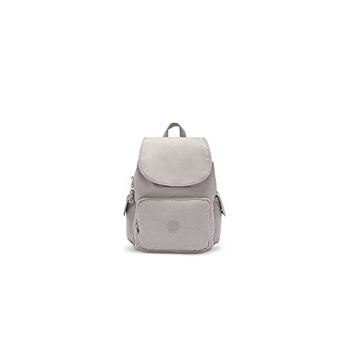 Kipling Women's City Pack Backpack, All-Day Versatile Daypack, Grey Gris, 10.5" L x 14.5" H x 6.75" D