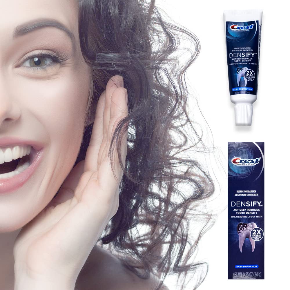 Crest Pro-Health Densify Daily Protection Toothpaste, Travel Size 0.85 oz (24g) - Pack of 10
