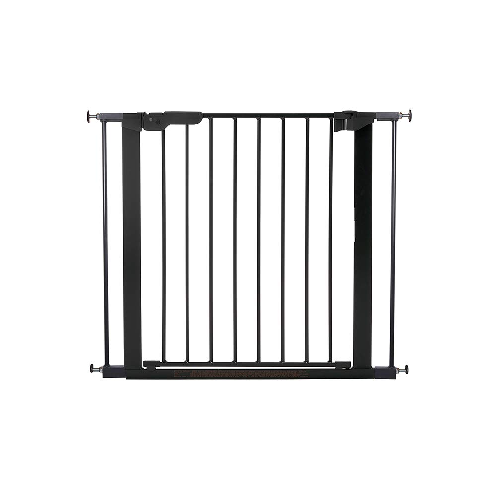 BabyDan Premier True Pressure Fit 28.9-36.7 Inch Doorway Stairway Safety Baby Gate, Black
