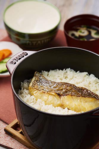 Staub 40509-703 La Cocotte de Gohan, Gray, M, 6.3 inches (16 cm), Rice Cooker, 2 Cups, Cast Enameled Pot, Induction Compatible, Rice Cooker, La Cocotte de Gohan
