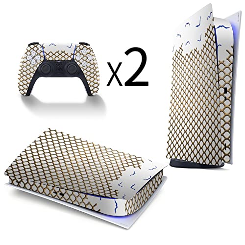 Birds Flight Full Protective Skin Cover Design Wrap Decal Sticker Compatible with PS5 Digital Edition Console and Controller