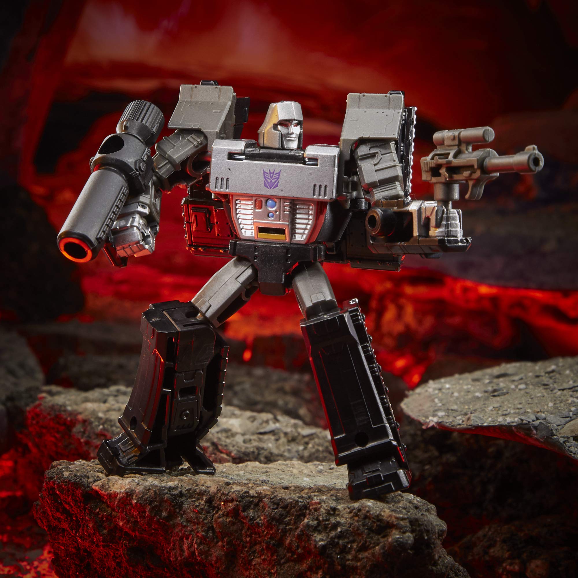Transformers Toys Generations War for Cybertron: Kingdom Core Class WFC-K13 Megatron Action Figure - Kids Ages 8 and Up, 3.5-inch, Black