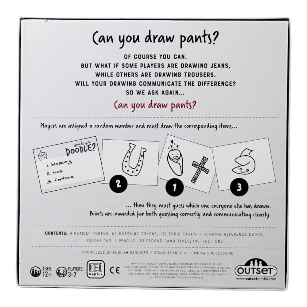 How Do You Doodle? Board Game - The Fast paced Drawing Game - for 3 to 7 Players Ages 12 and up by Outset