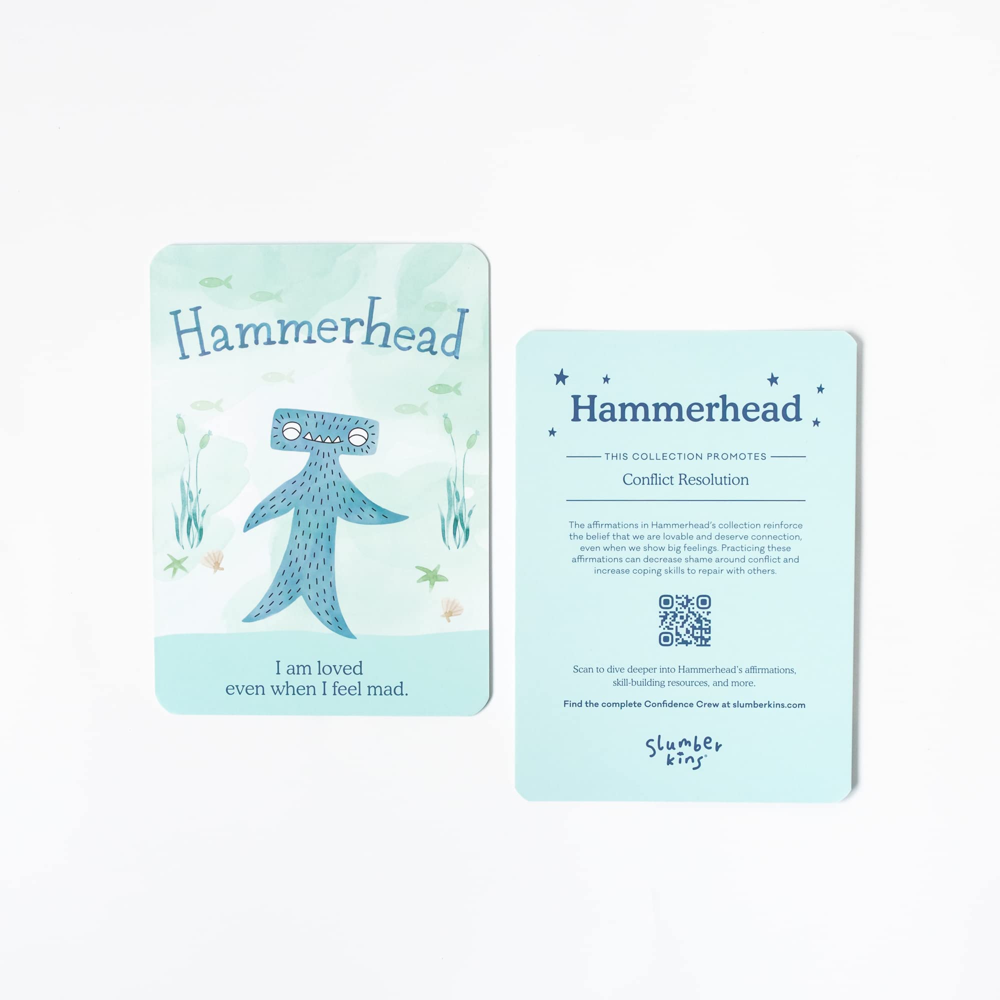 Slumberkins Hammerhead Kin Board Book and Stuffed Animal Set | Promotes Conflict Resolution, Social Skills & Responsibility | Social Emotional Learning & Development | 14” Soft Plush