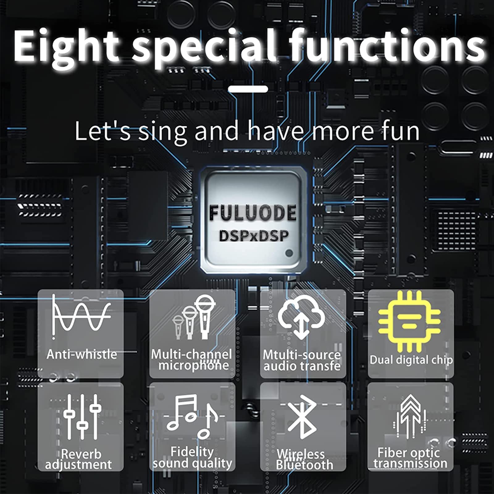 Pre-stage Effector FULODE FX8 II professional KTV digital Pre-stage Effector