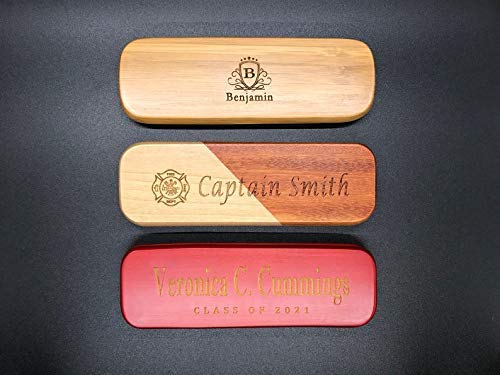 Custom Engraved Wood Pen Set With Maple and Rosewood Finish, Executive Pen and Box With Free Personalization