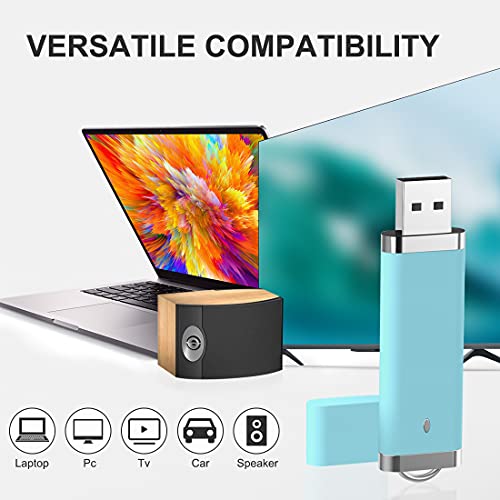 TOPESEL 10PCS 2GB USB 2.0 Flash Drive -Bulk Pack-Memory Storage Thumb Stick Light Blue