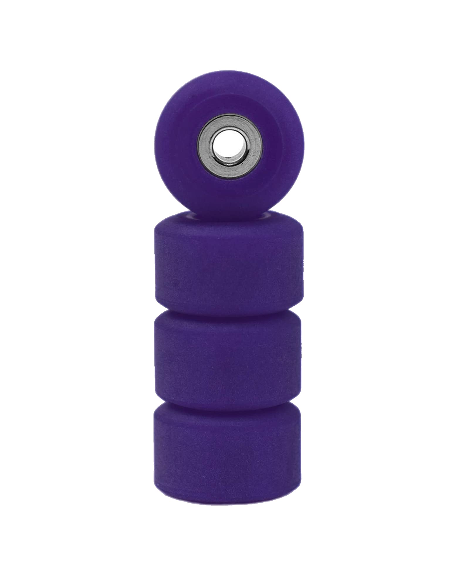 Teak Tuning Apex 61D Urethane Fingerboard Wheels - New Street Shape, 7.7mm Diameter - Ultra Spin Bearings - Made in The USA - Grape Colorway