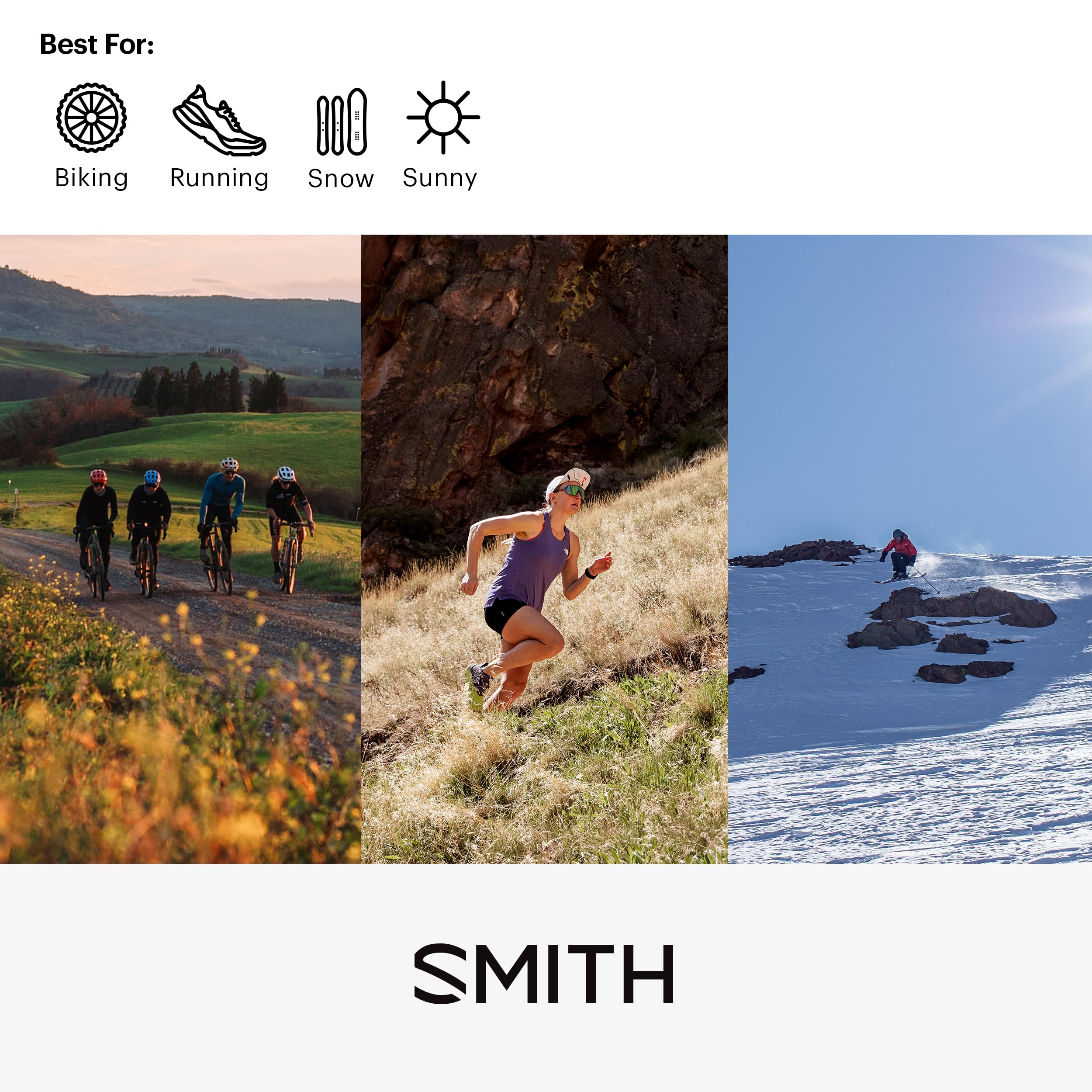 SMITH Bobcat Sunglasses – Shield Lens Performance Sports Sunglasses for Skiing, Biking, MTB, Mountaineering & More – For Men & Women – Black + Red ChromaPop Mirror Lens