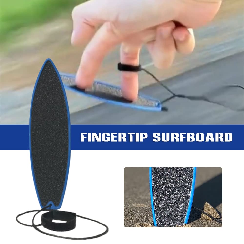 Chengshi Finger Surfboard, Mini Board for Kids and Surfers Looking to Hone Their Surfer Skills, Finger Surfboard for Car Ride (Blue)