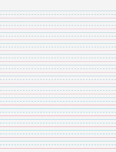 PACON - PAC2482 Pacon Handwriting Paper, D'Nealian Grades 2&3 / Zaner-Bloser Grade 2, 1/2" x 1/4" x 1/4" Ruled 8" x 10-1/2", Ruled Short, 40 Sheets,White